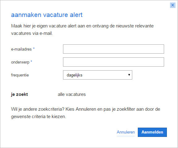 vacature alert maken - Randstad Nederland